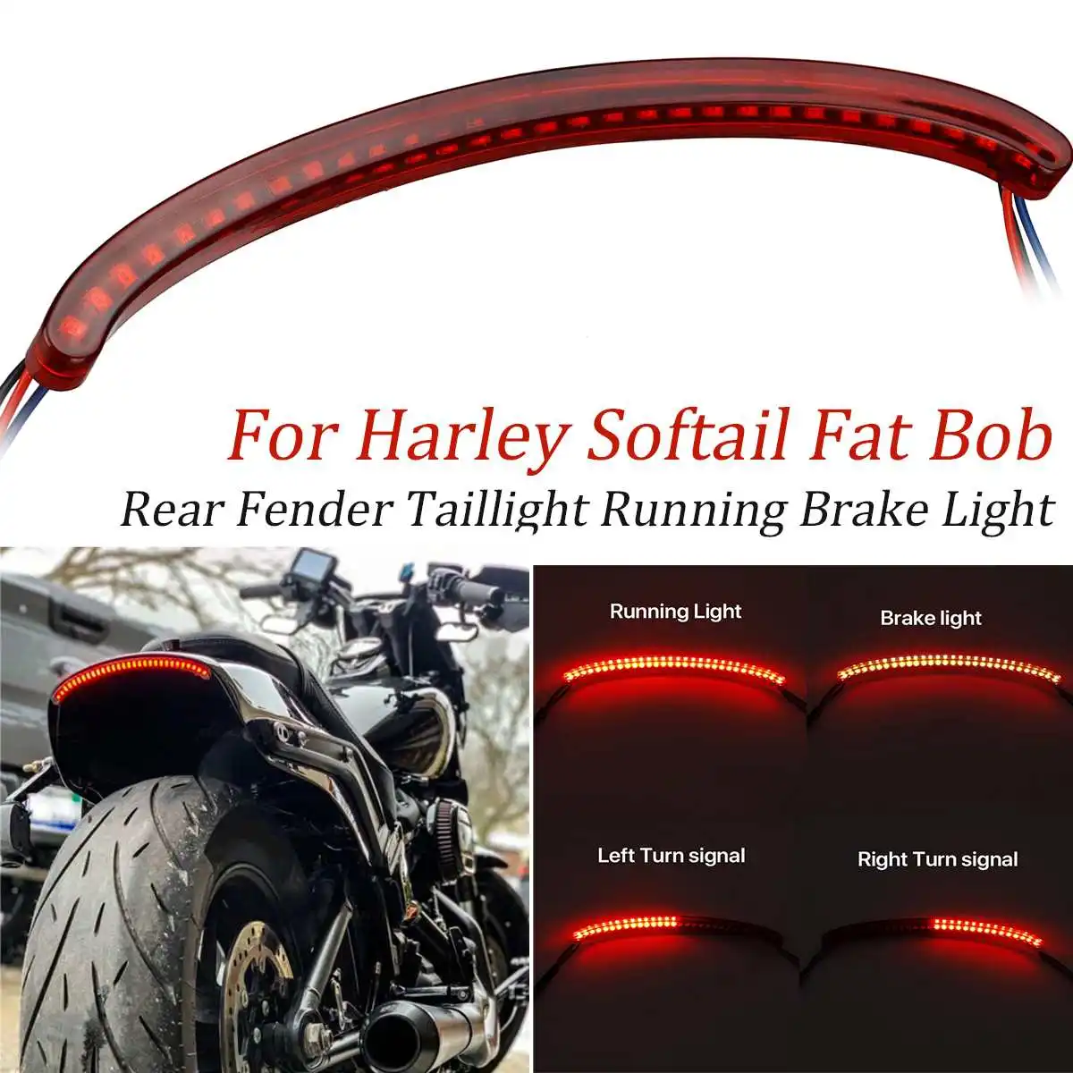 Motorcycle-Rear-Fender-LED-Taillight-Turn-Signal-Assembly-Running-Light ...