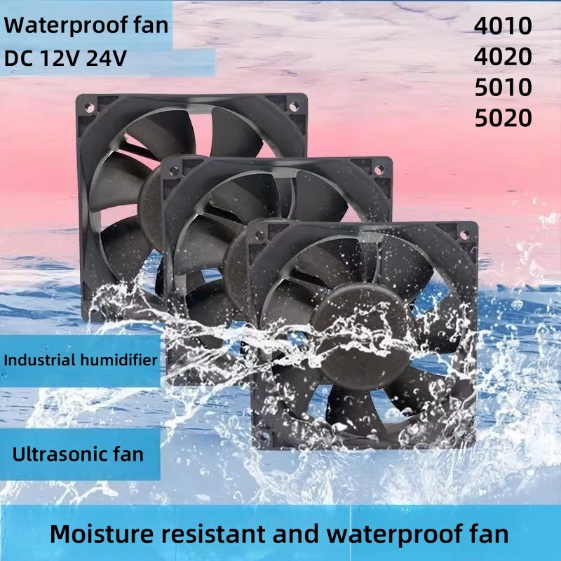 Industrial ultrasonic humidifier waterproof fan 4cm 5cm DC12V 24V ...
