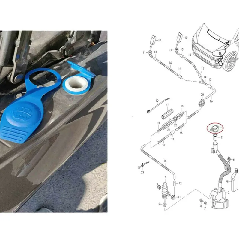 For Vw Golf Passat Audi A3 A4 A6 Skoda Seat Windshield Washer Bottle ...