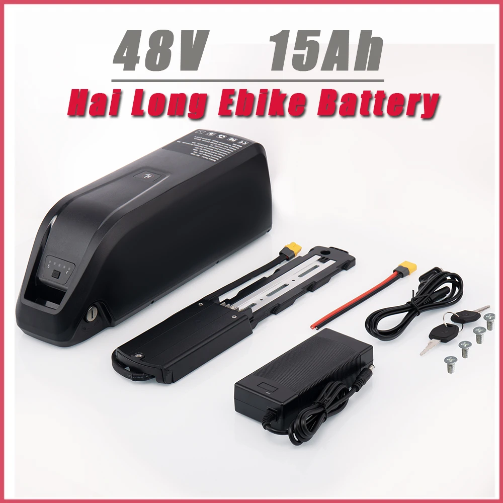 Electric Bicycle Ebike Battery Hailong G70 G56 21700 18650 Cells Pack 48V 15AH Lithium Scooter ...