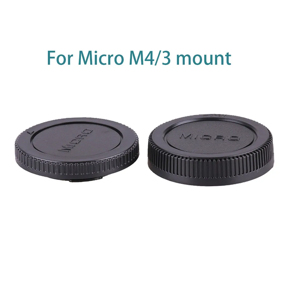 For M4/3 Micro 4/3 MFT mount Lens Rear Cap / Camera Body Cap / Cap Set ...