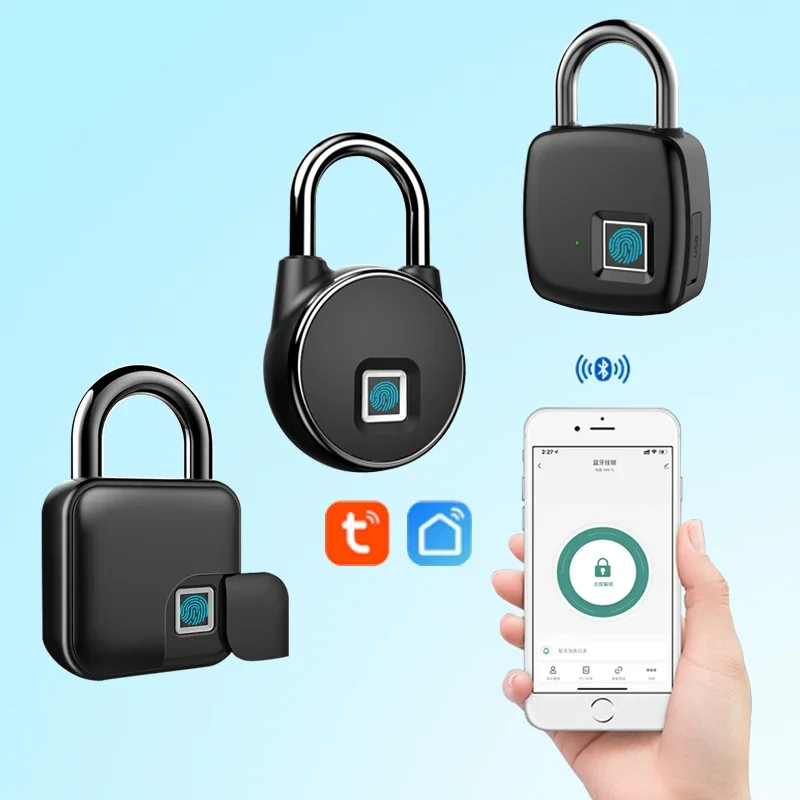 Tuya Smart Home Fingerprint Padlock: Bluetooth Safe Padlock, Keyless ...