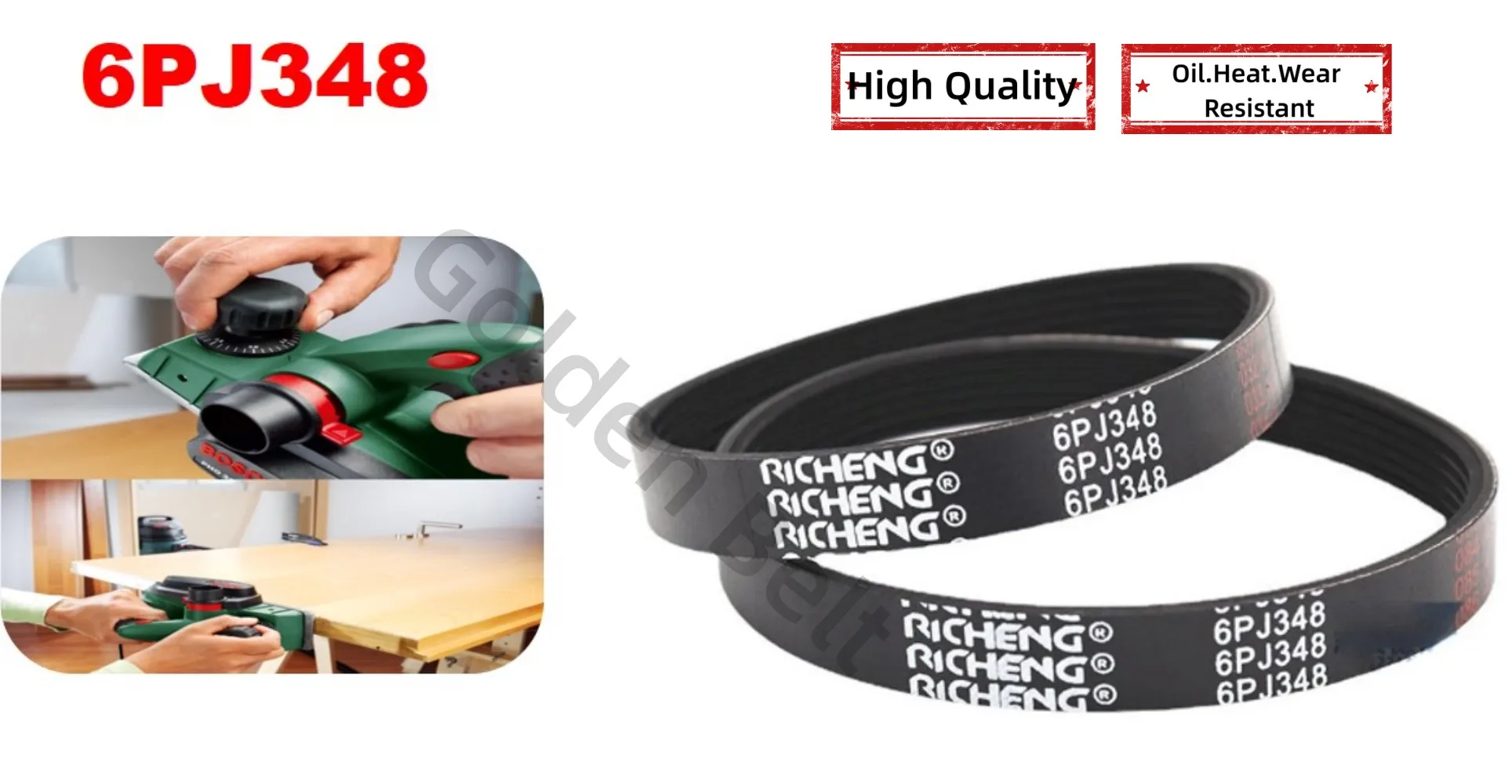 1PCS-13-inch-woodworking-planer-drive-belt-6PJ348-6ribs-PJ348-348mm ...