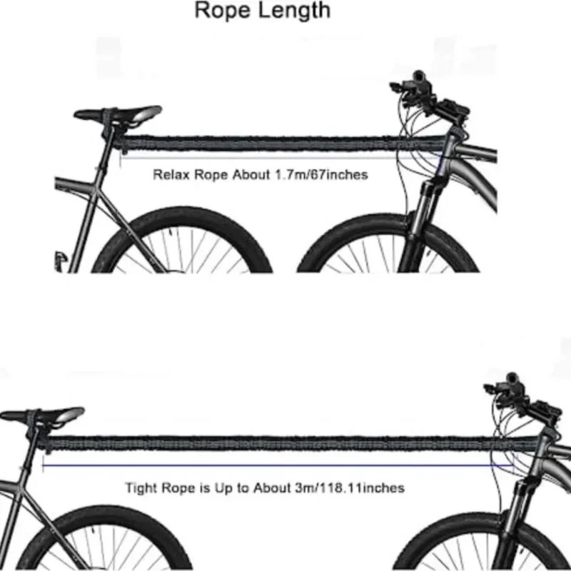 New Bicycle Elastic Leash Belt Nylon Traction Rope Parent-Child MTB ...