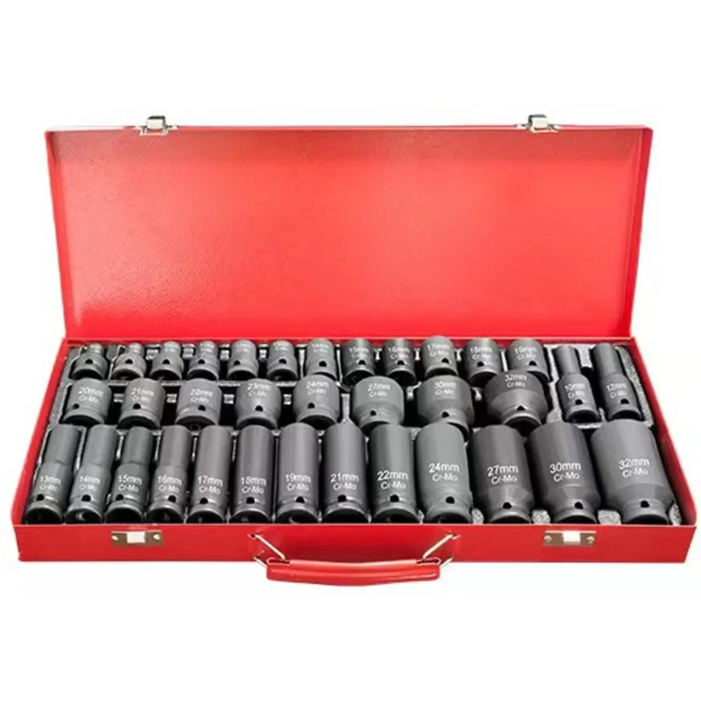 12-5mm-Pneumatic-Impact-Socket-35PCS-Set-1-2inch-Drive-Chrome-Thicken ...