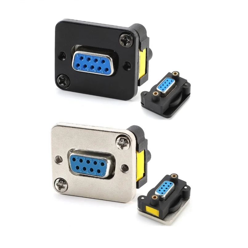 DB9-female-to-female-connector-VGA-socket-panel-install-screw-mount ...