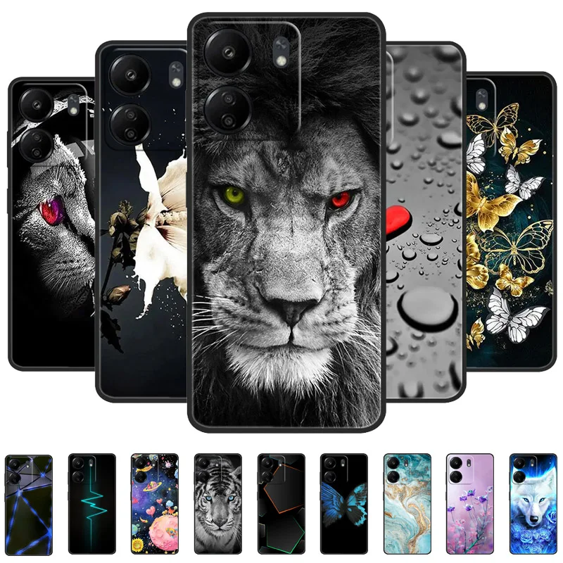 For POCO C65 Case Shockproof Soft Silicone TPU Back Cover for Xiaomi ...
