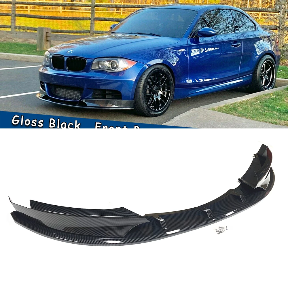 Black-Car-Front-Side-Spoiler-Cover-Trim-Front-Bumper-Spoiler-Lip-Auto ...