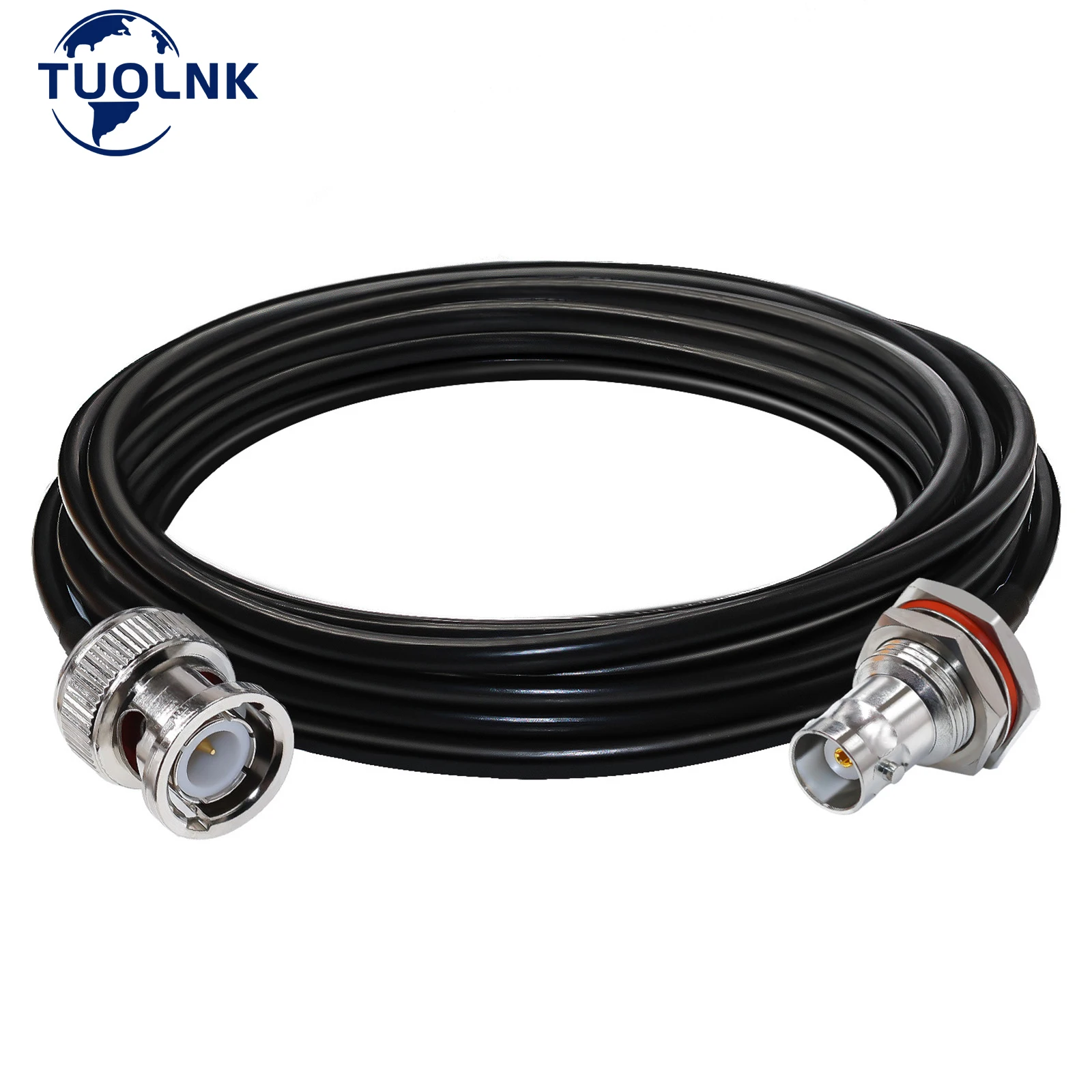 BNC-Waterproof-Female-Nut-Bulkhead-to-BNC-Male-Plug-RG58-Cable-Low-Loss ...