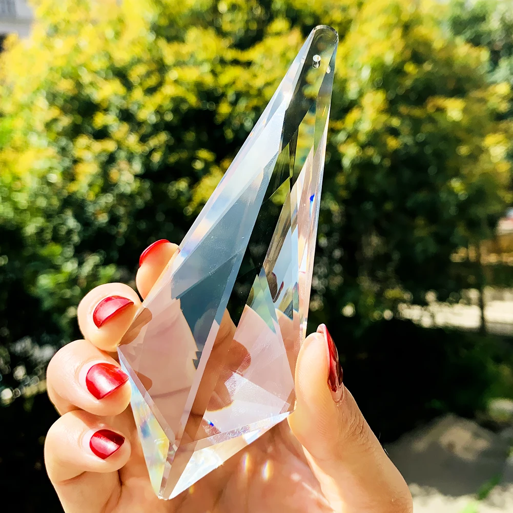 120mm Excellent Brilliant Arrow Crystal Prism Faceted Daylighting Sun ...