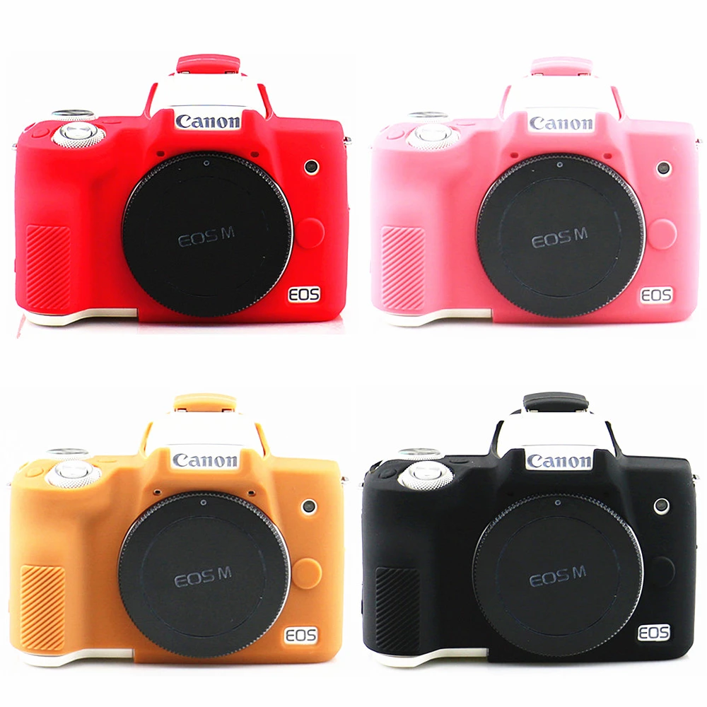 Soft Silicone Armor Protective Skin Case Body Cover For Canon Eos M50 ...