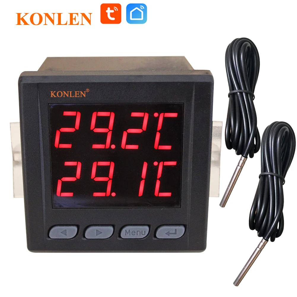 Tuya Dual Temperature Sensor Controller WIFI Thermometer Thermostat ...