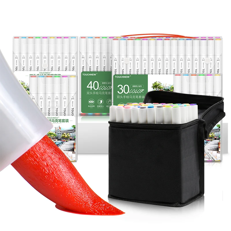 TOUCHNEW-Markers-30-40-80Colors-Soft-Brush-Markers-Pen-Alcohol-Based ...