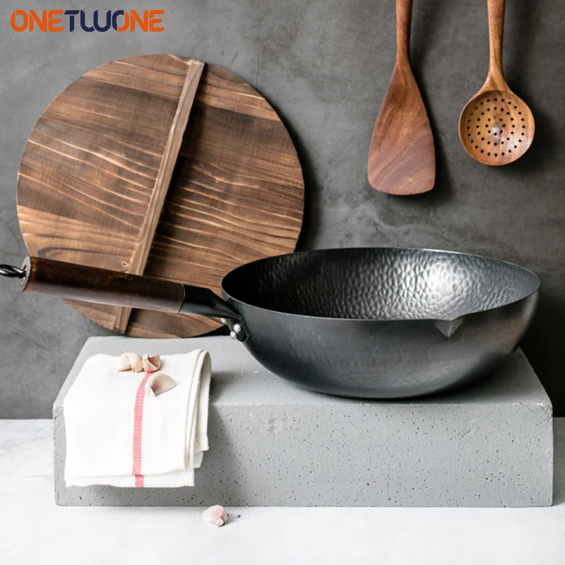 High Quality Iron Wok Traditional Handmade Iron Wok Non-stick Pan Non ...
