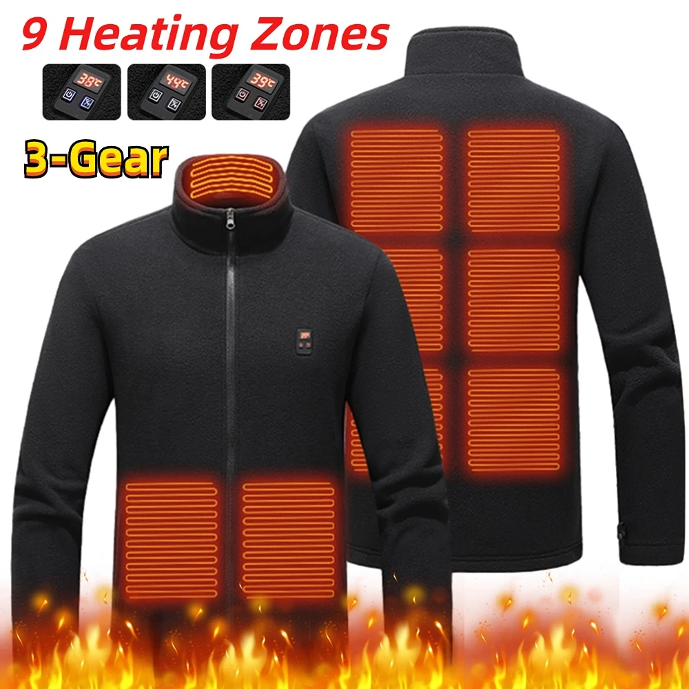 9-Heated-Area-Intelligent-Heating-Coat-USB-Charging-Heated-Jacket-Warm ...