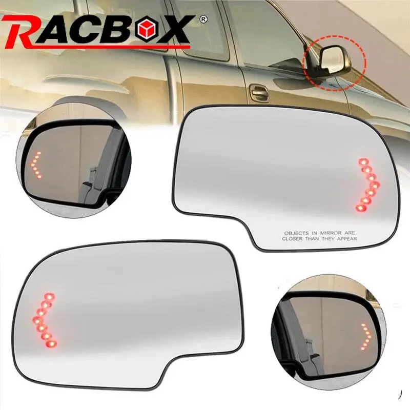 Car-Heated-RearView-Mirror-Glass-Turn-Signal-For-Chevy-GMC-Silverado ...