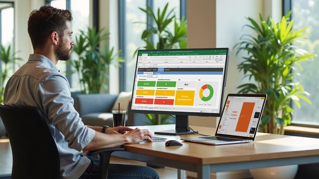 Home Office Dual Monitor Setup UPERFECT 23.8" 4K QLED Portable Monitor ...