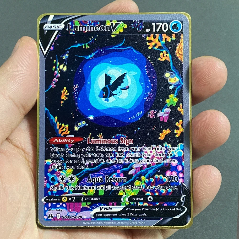 Iron Cards Gold Vmax Card Pikachu Charizard English Metal Cards Mega ...
