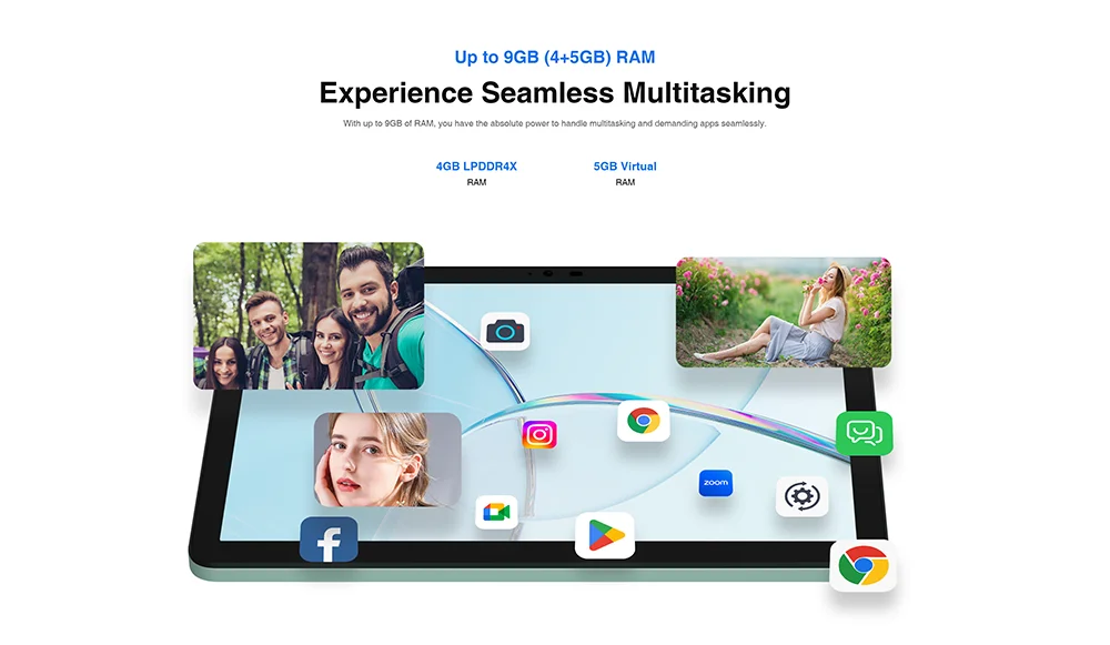 DOOGEE T10E Tablet PC Android 13 Laptop 10.1Inch HD Display TÜV SÜD ...