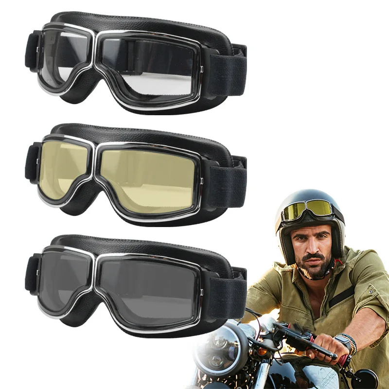 1pcs-Vintage-Motorcycle-Glasses-Windproof-Retro-Motocross-Cycling ...