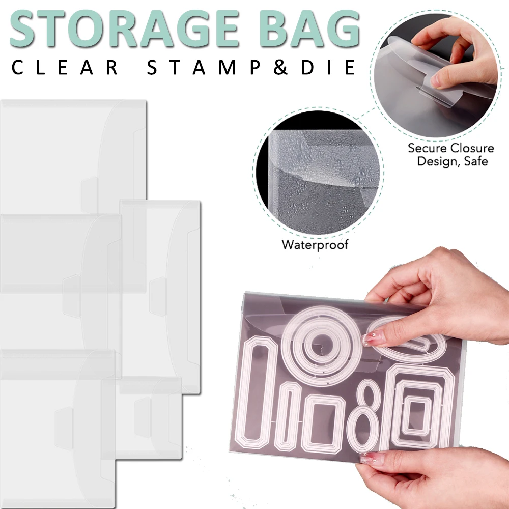 Resealable-Clear-Stamp-Die-Storage-Bags-Magnet-Sheets-DIY-Plastic ...