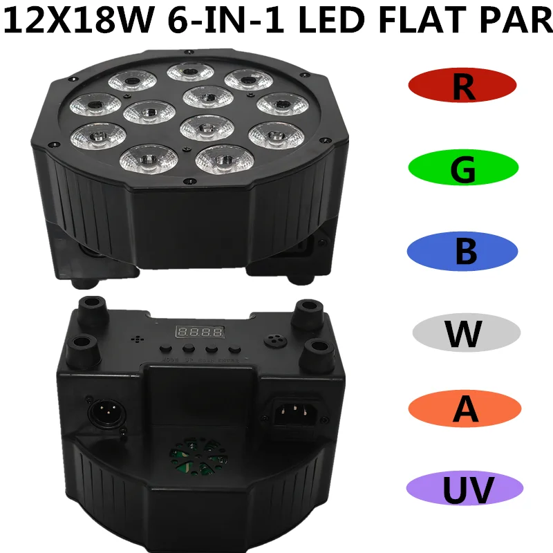 12X18W-6-IN-1-led-Par-light-RGBW-UV-par-6-10CH-led-wash-light ...
