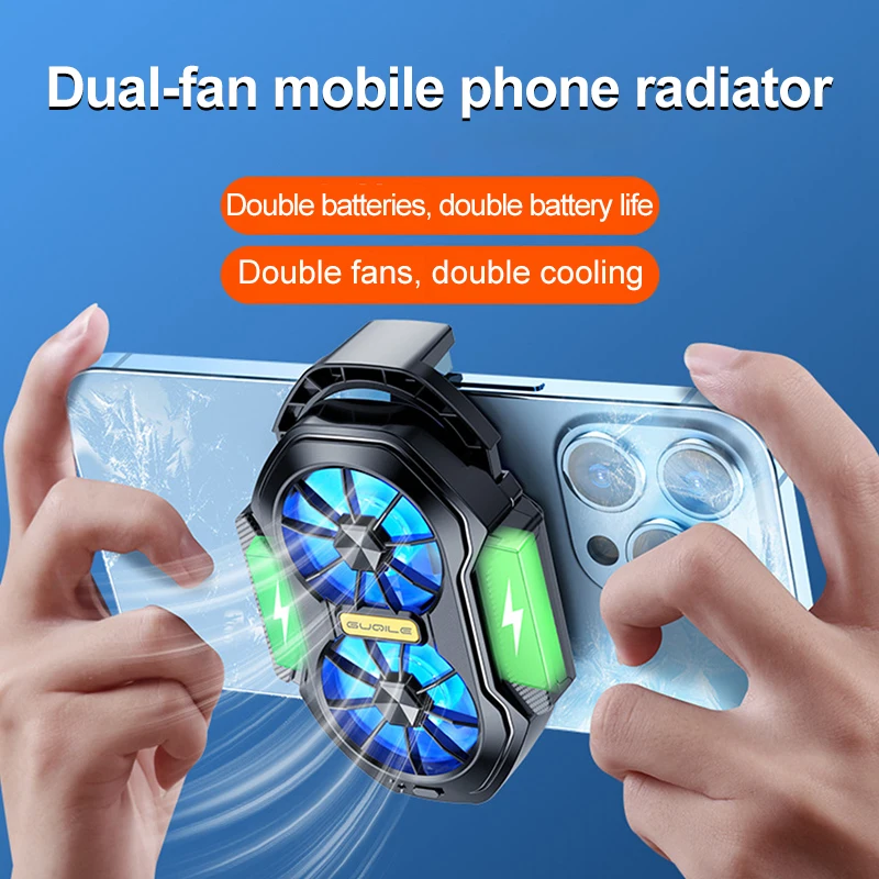 Double-Fan-Mobile-Phone-Radiator-Phone-Cooler-For-Cell-Phone-Cooling ...