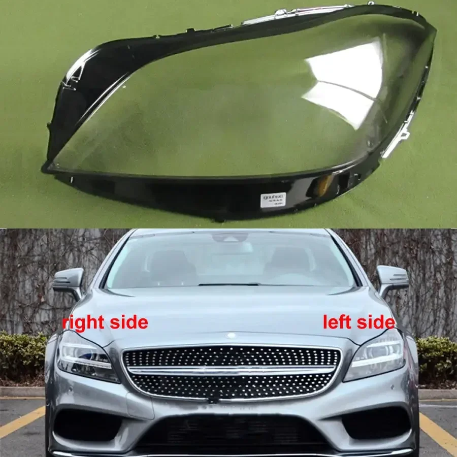 For-Mercedes-Benz-W218-CLS-2017-2018-Headlight-Lens-Cover-Transparent ...