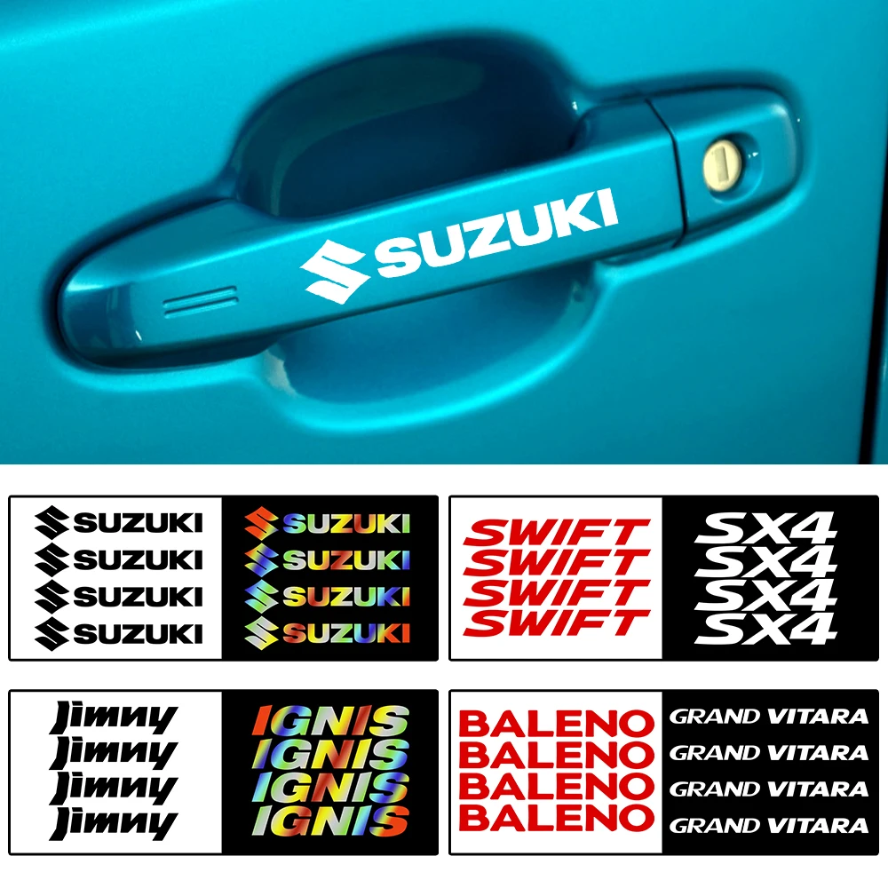 4PCS Car Door Handle Decoration Sticker Badge Decoration Decal For ...