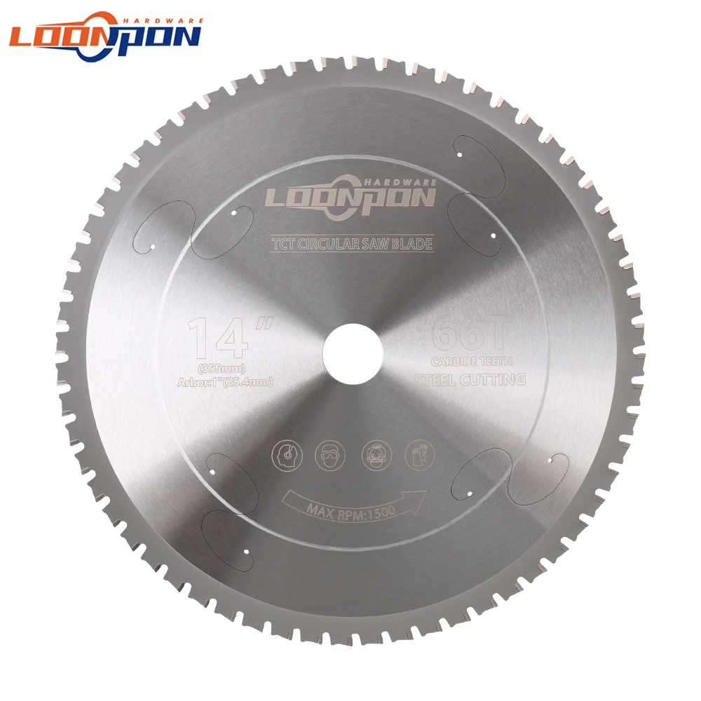 Metal-Cutting-Disc-355mm-66T-Carbide-Circular-Saw-Blade-For-Iron-Steel ...