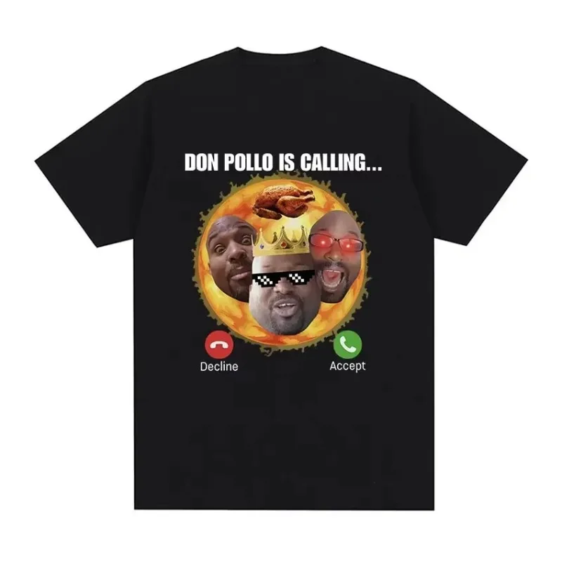 Don pollo está chamando engraçado meme gráfico t camisa das mulheres ...