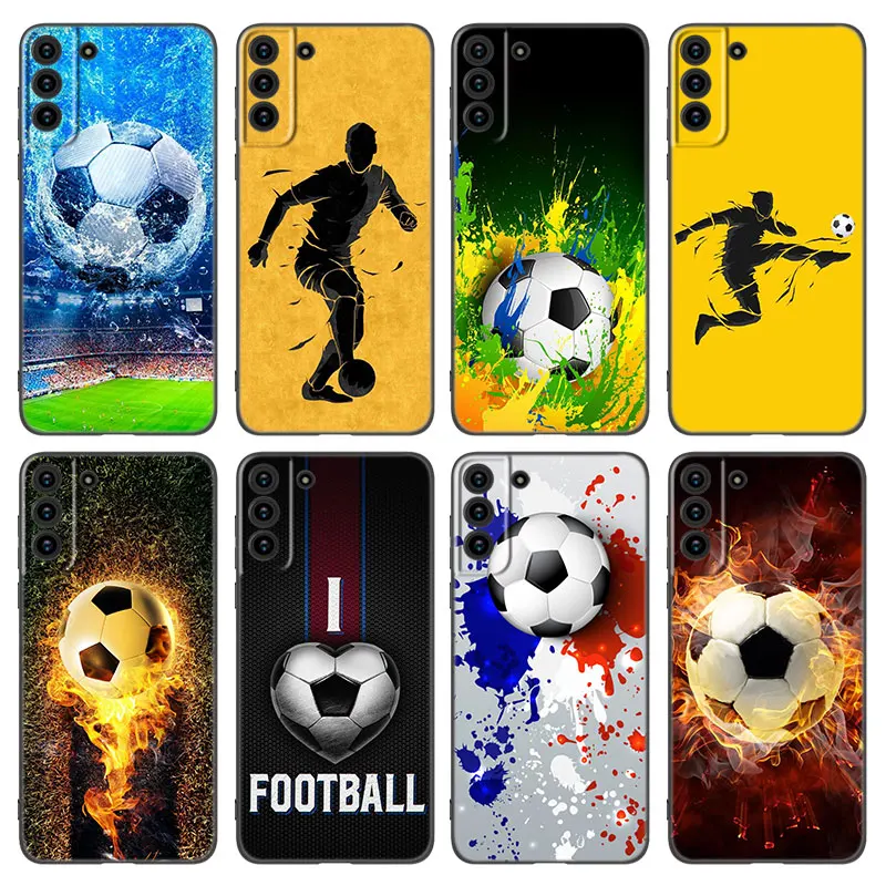 Football Soccer Ball Phone Case For Samsung Galaxy S22 S21 S20 Ultra FE ...