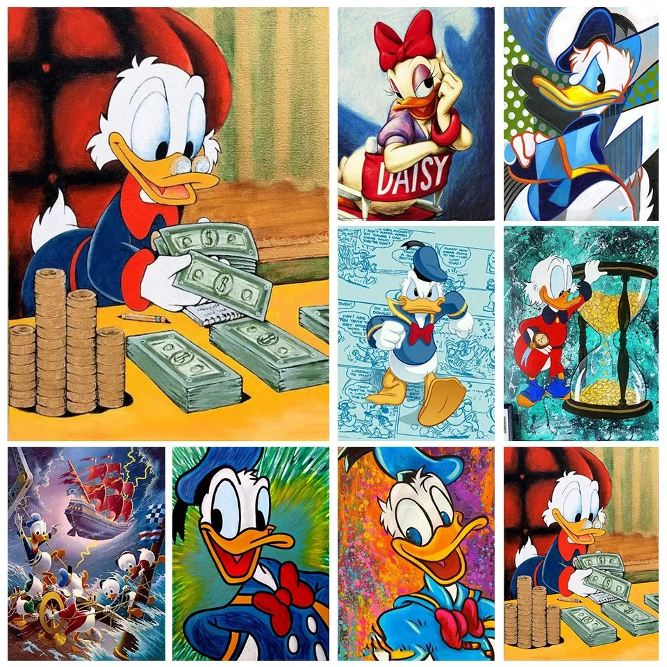 Disney-Cartoon-Donald-Duck-Wall-Art-Canvas-Painting-Nordic-Posters-and ...