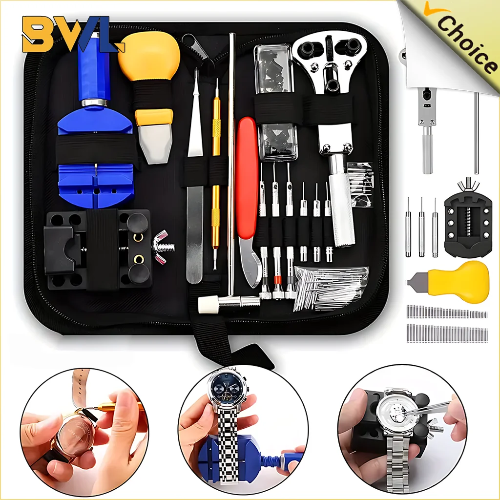 147PCS-Watchmaker-Watch-Repair-Repairing-Tools-Kit-Case-RemoverOpener ...