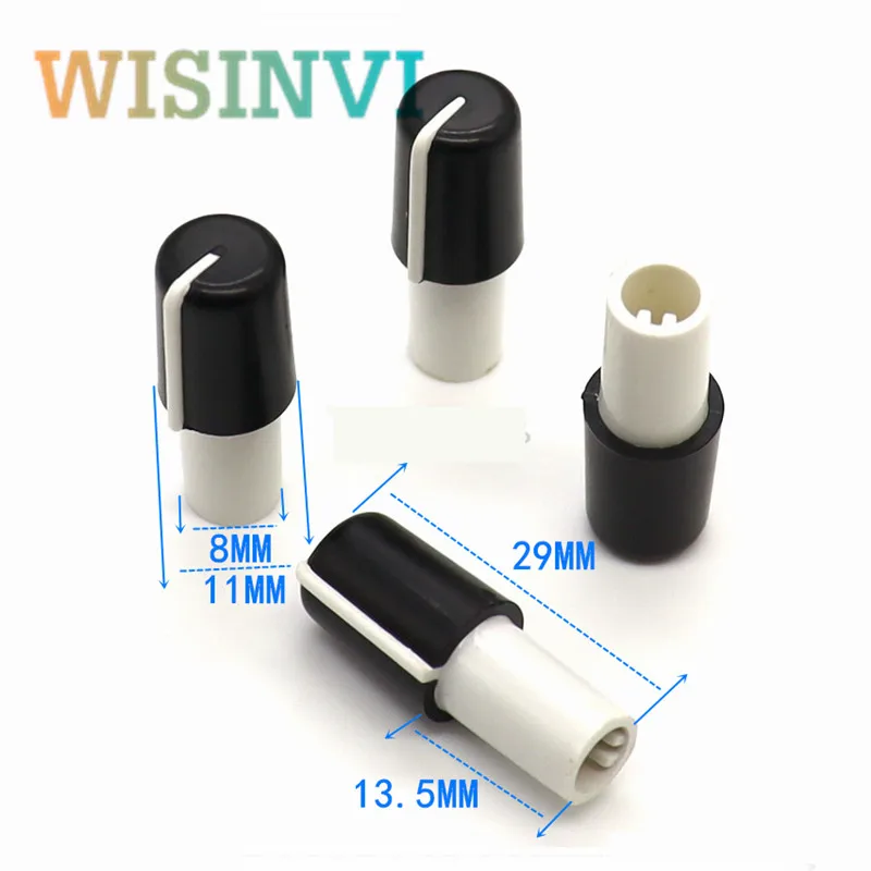 10PCS Plastic Long handle Half Shaft Knob Diameter 11mm Height 29mm ...