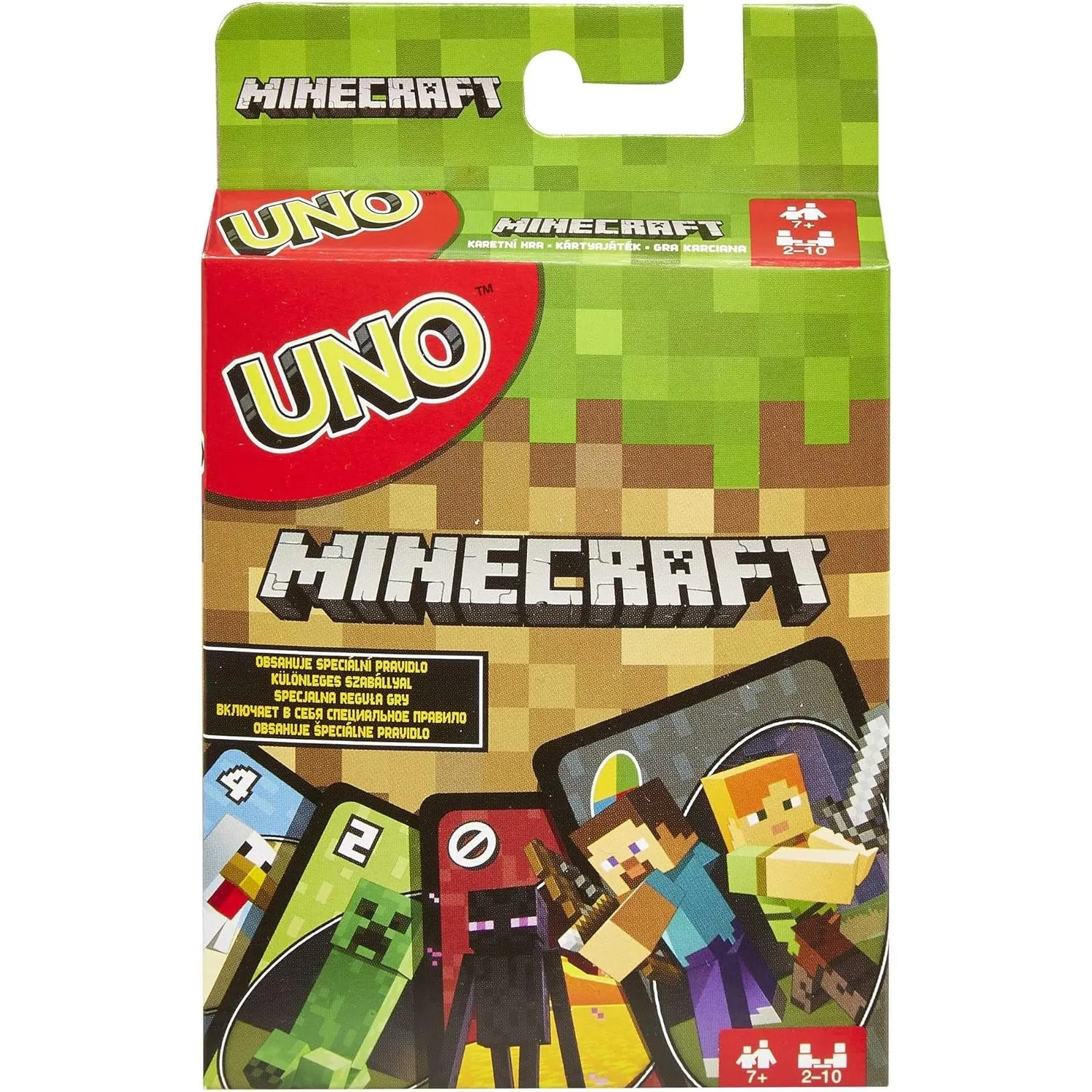 Original Mattel Games UNO Minecraft Card Game Videogame-Themed ...