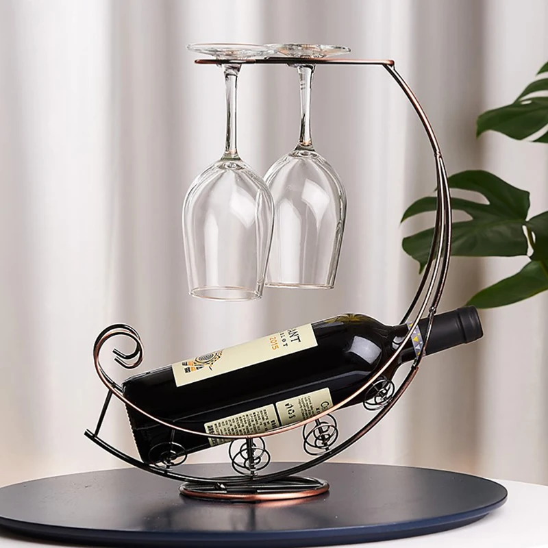 Creative-Metal-Wine-Rack-Hanging-Wine-Glass-Holder-Bar-Stand-Bracket ...