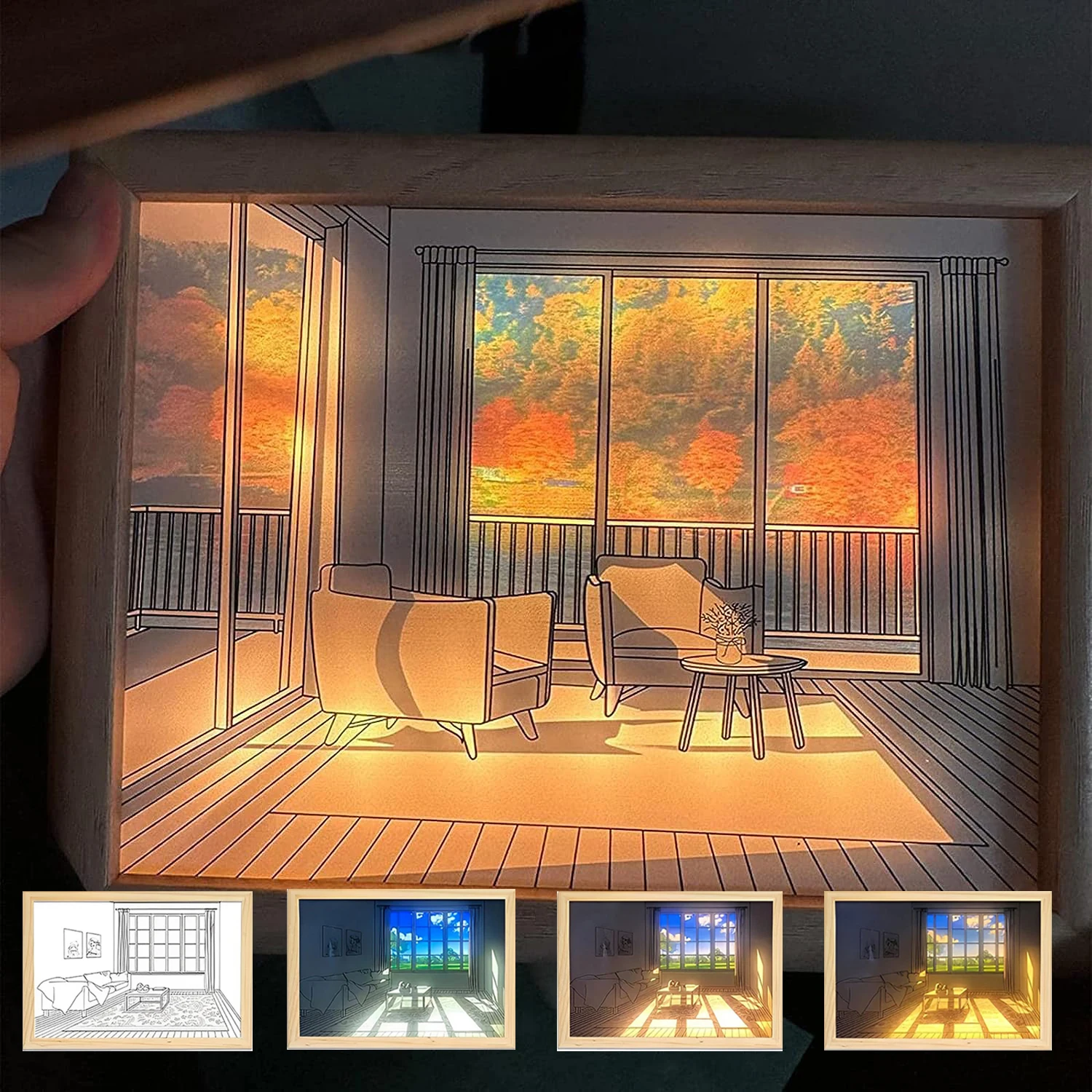 INS-Decor-Led-Light-Painting-3Colors-Dimming-Wall-Artwork-Table-Lamp ...