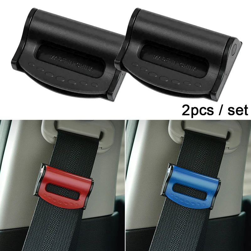 2PCS Car Safety Belt Clips Slip-Resistant Seat Belt Buckle Adjustable ...