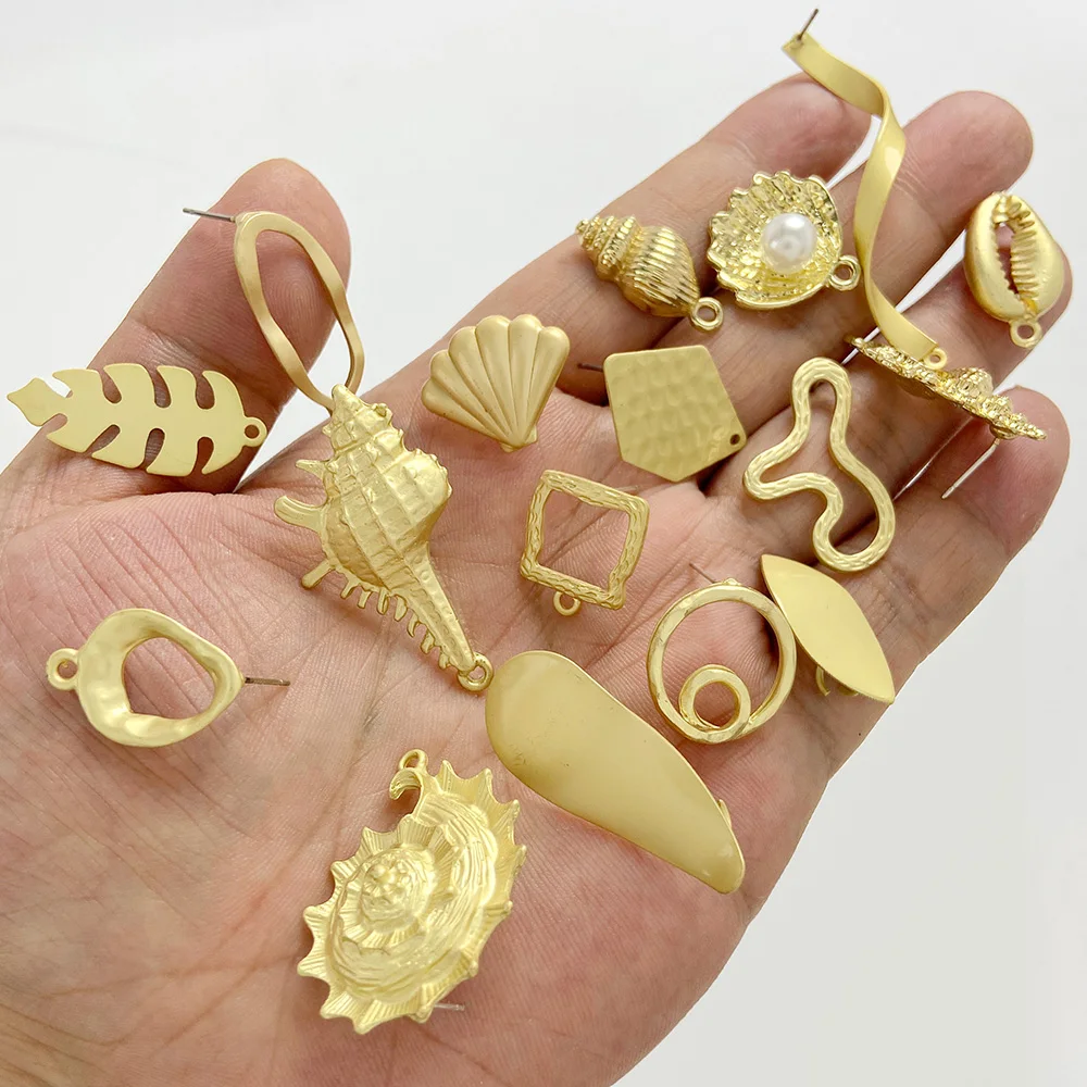 Metal Earring Connectors Accessories | Diy Making Earrings Gold Metal ...