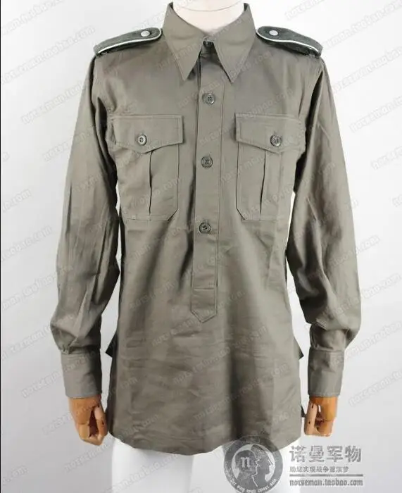 Camisa do exército alemão vintage wh blusa masculina primavera cinza ...