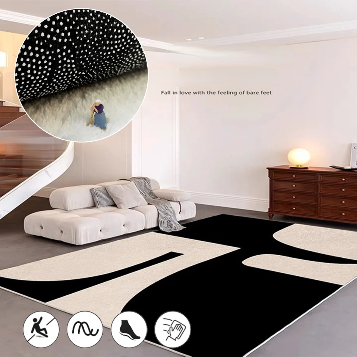 French Cashmere Rugs for Bedroom Decor Carpet Home Soft Living Room ...