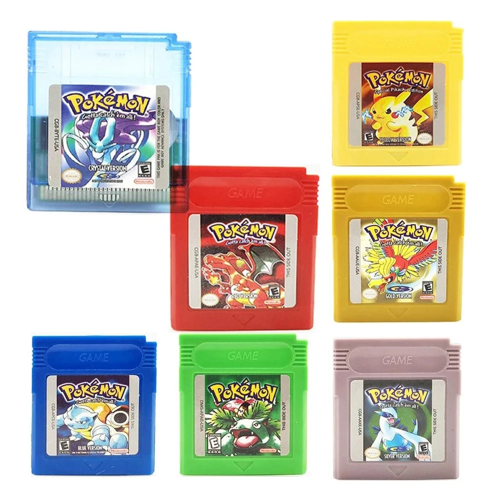 Pokemon Series Version 16 Bit Gbc Game Cassette Classic Red Green ...