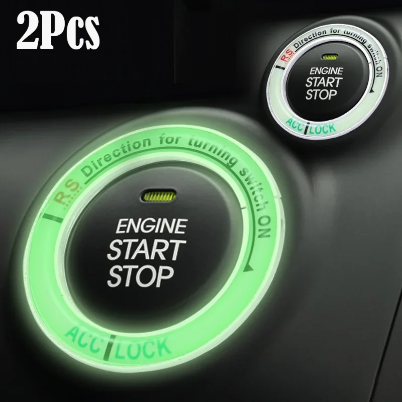 Car-Luminous-Key-Ring-Ignition-Switch-Protective-Sticker-Auto ...