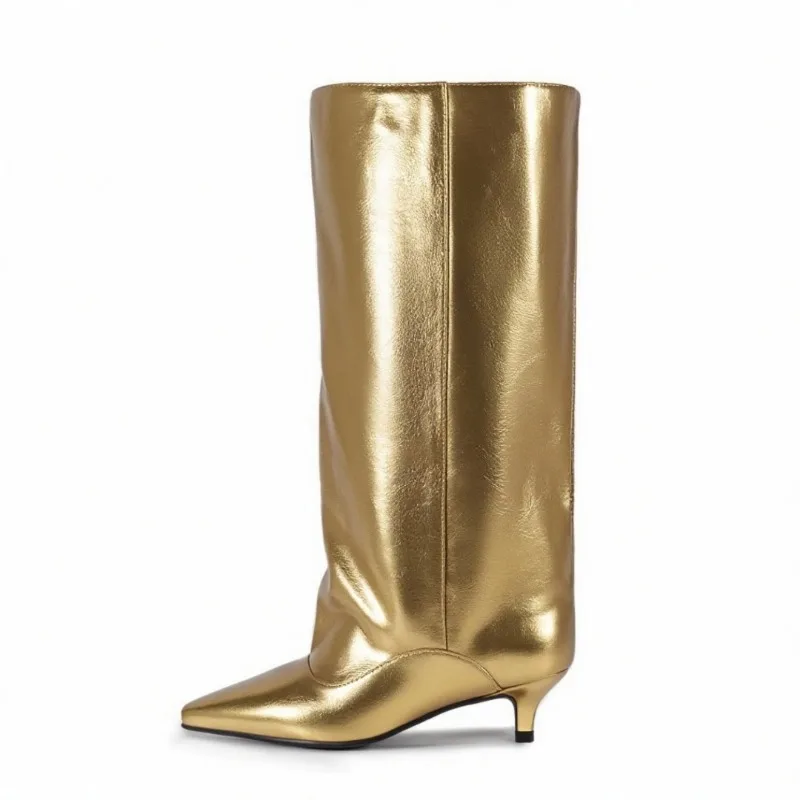 2026 Women's Retro Pointed Sleeve Straight Boots WithEuropean ...