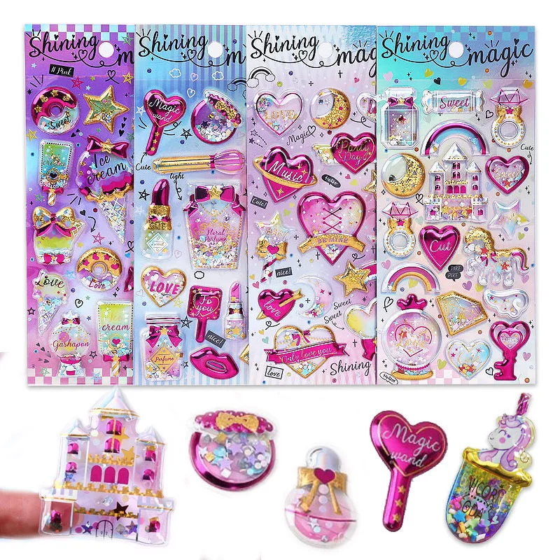 3D-Glitter-Shining-Stickers-Self-Adhesive-Bling-Craft-Shaking-Puffy ...