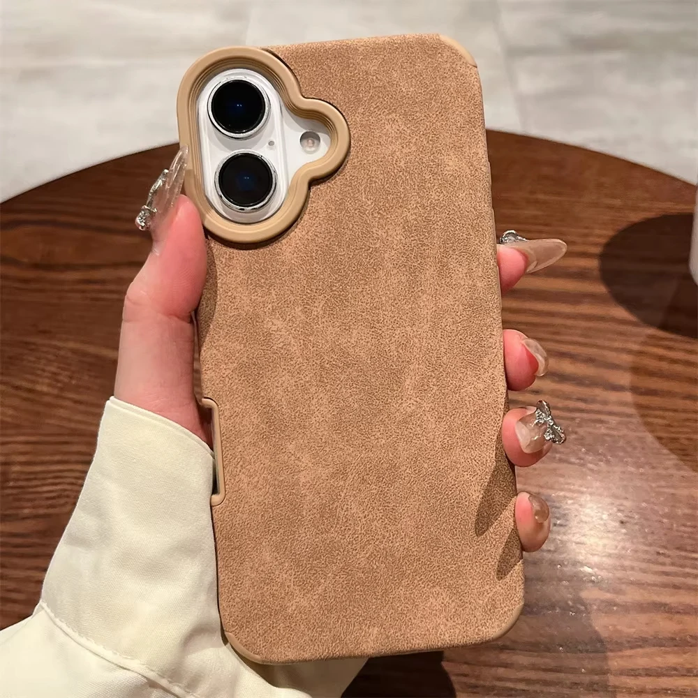 Luxury Suede Tpu Fur Leather Phone Case For iPhone 17 Pro Max 16 Plus ...