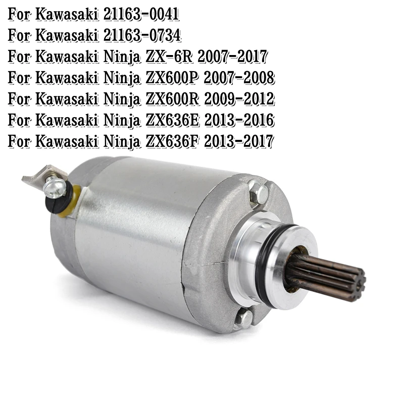 Starter-Motor-For-Kawasaki-ZX600-P-R-ZX636-E-F-Ninja-ZX6R-ZX-6R-2007 ...