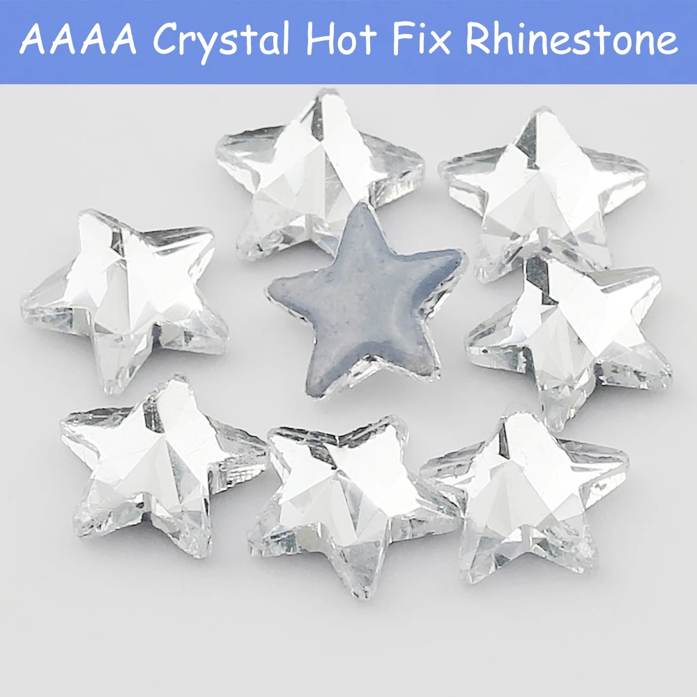 AAAA Star Shape Crystal Hot Fix Rhinestone Flatback Glass Rhinestone ...