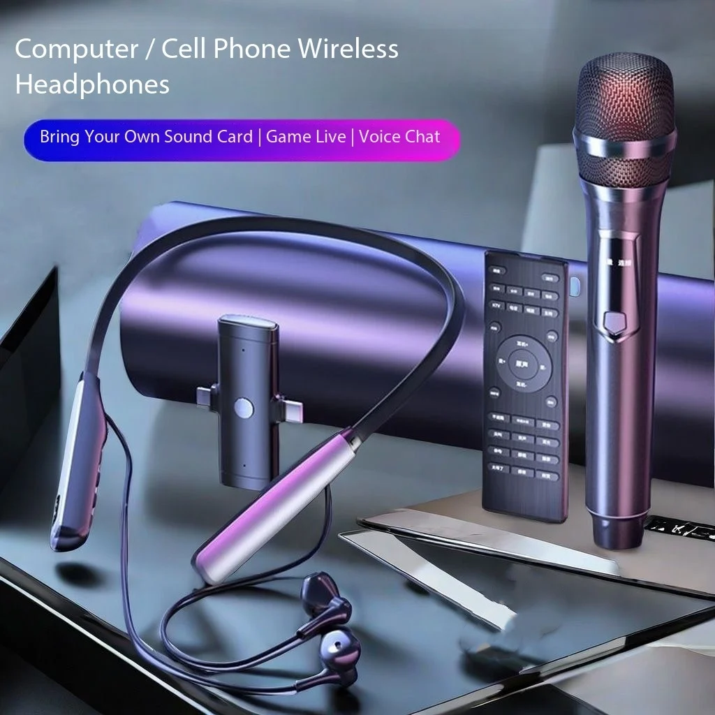 New-Live-Karaoke-5-3-Bluetooth-Headset-Built-in-Sound-Card-Wireless ...